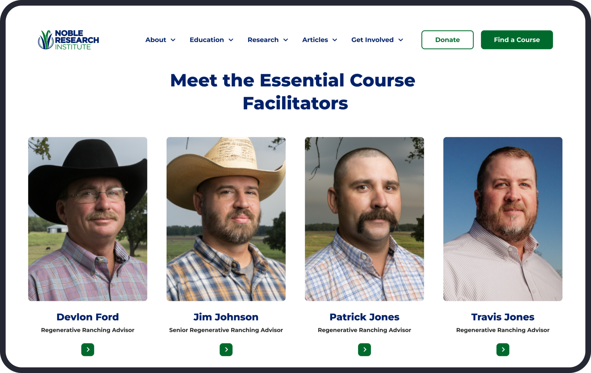 Noble Research Institute Website Design & Development - Mile6